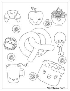 Free CUTE FOOD Coloring Pages for Download (Printable PDF)