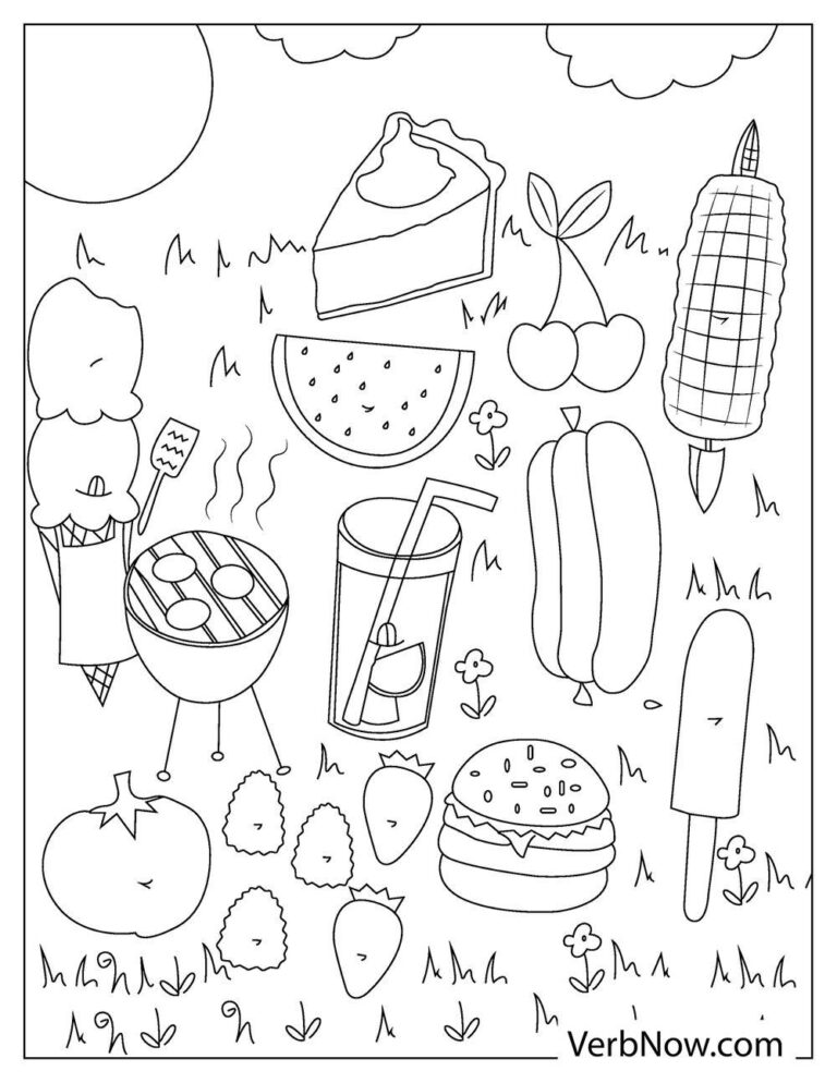 Free CUTE FOOD Coloring Pages for Download (Printable PDF)