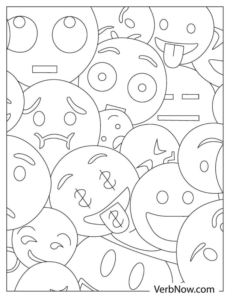 Free EMOJI Coloring Pages for Download (Printable PDF)
