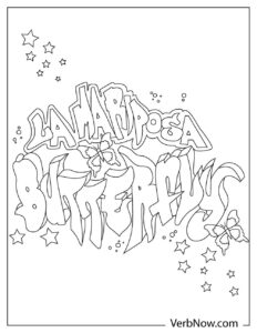 Free GRAFFITI Coloring Pages for Download (Printable PDF)
