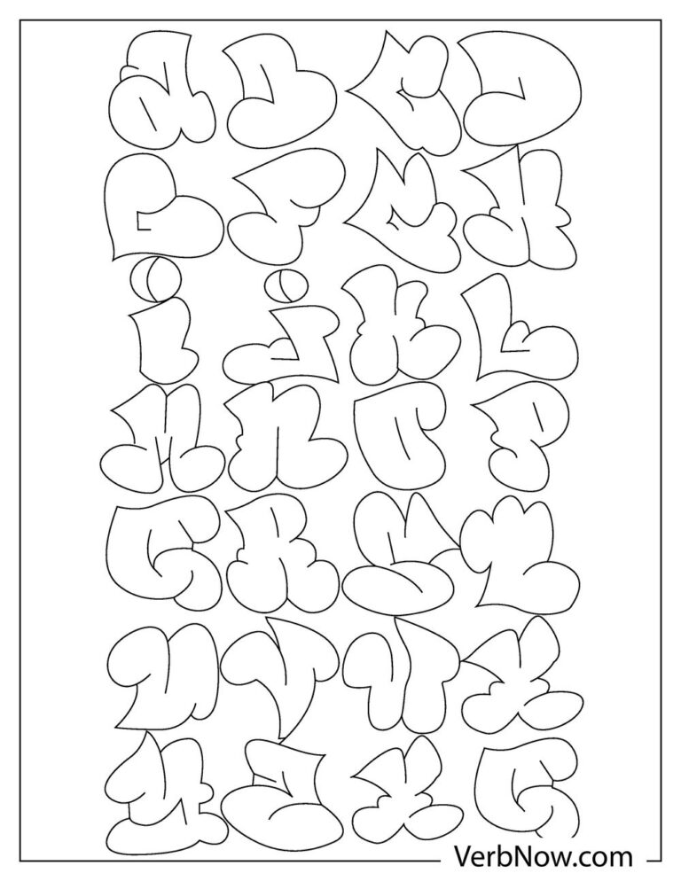 Free GRAFFITI Coloring Pages for Download (Printable PDF)