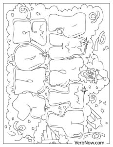 Free GRAFFITI Coloring Pages for Download (Printable PDF)
