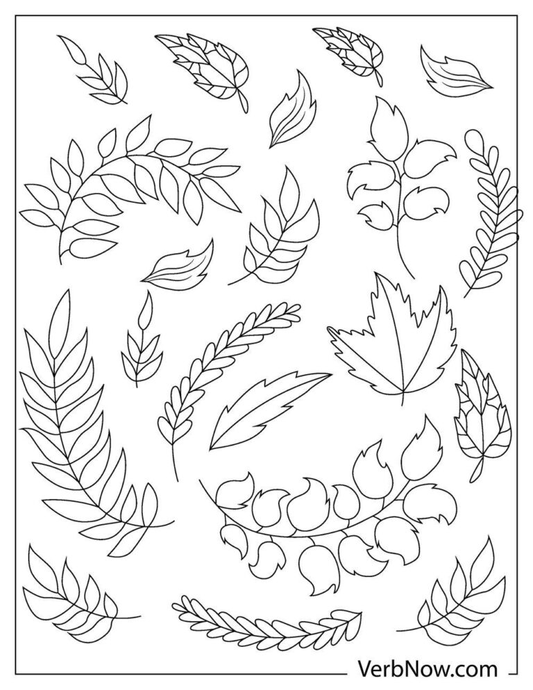 Free LEAVES Coloring Pages for Download (Printable PDF)
