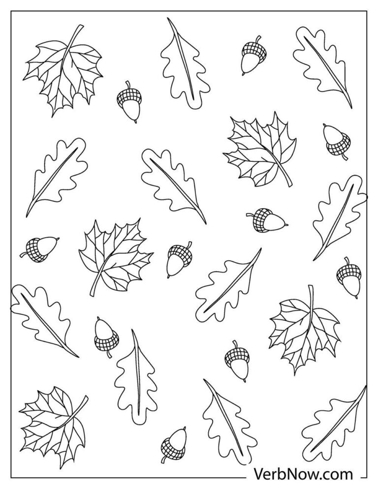 Free LEAVES Coloring Pages for Download (Printable PDF)