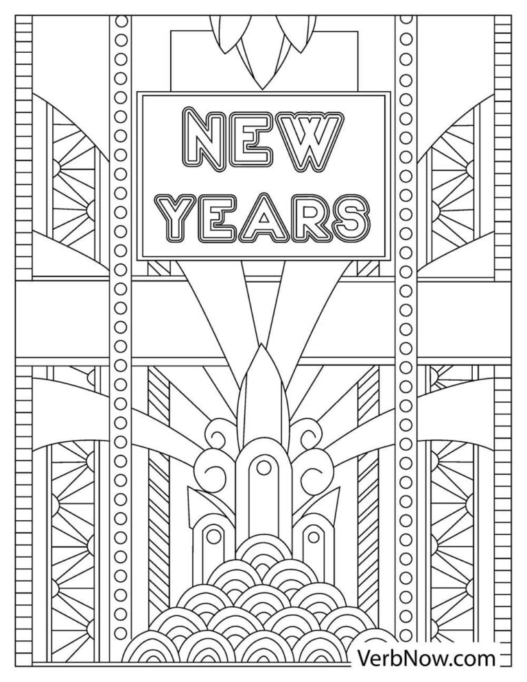 Free NEW YEARS Coloring Pages for Download (Printable PDF)