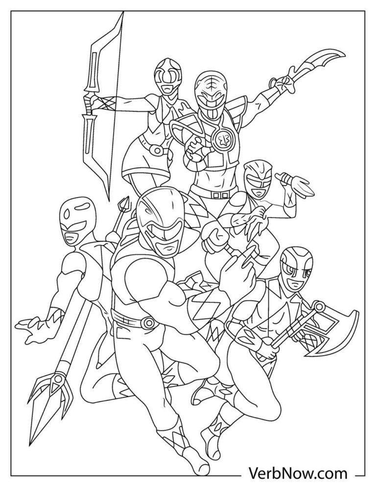 Free POWER RANGER Coloring Pages for Download (Printable PDF)