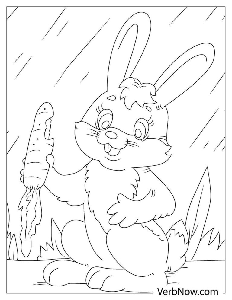 Free RABBIT Coloring Pages for Download (Printable PDF)