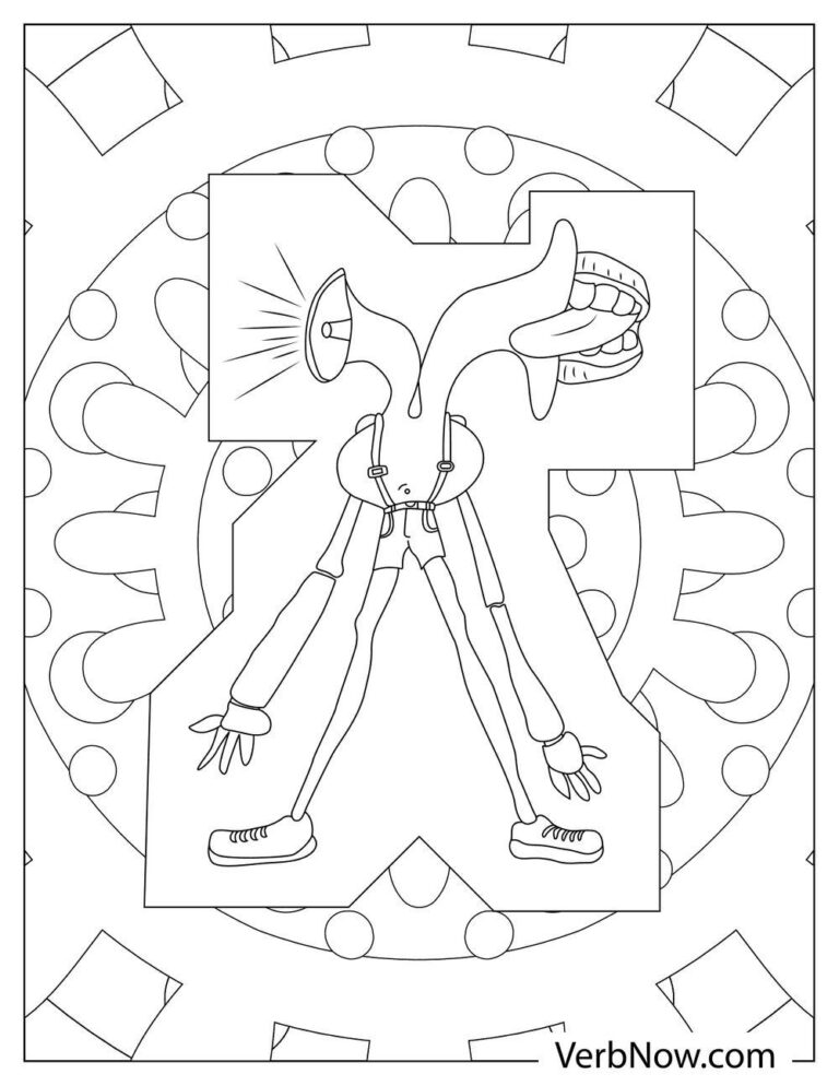 Free SIREN HEAD Coloring Pages for Download (Printable PDF)