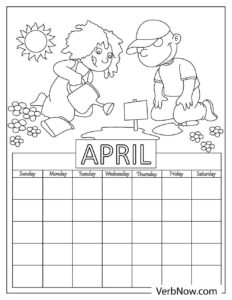 Free APRIL Coloring Pages for Download (Printable PDF)