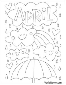 Free APRIL Coloring Pages for Download (Printable PDF)