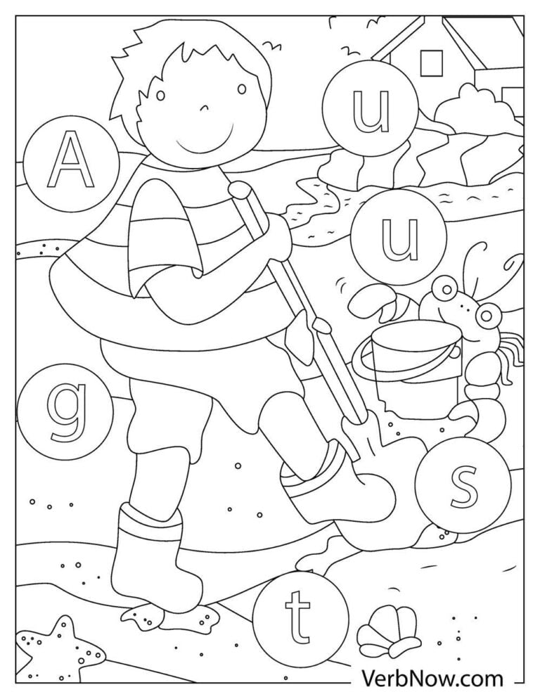 Free AUGUST Coloring Pages for Download (Printable PDF)