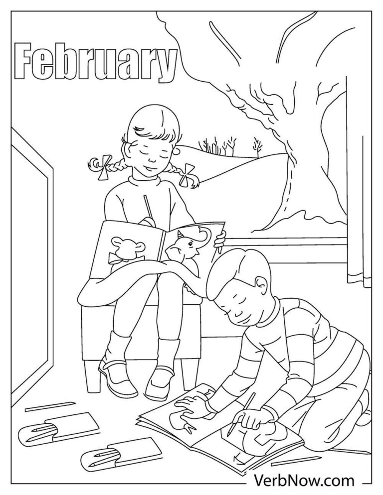 Free FEBRUARY Coloring Pages for Download (Printable PDF)