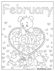 Free FEBRUARY Coloring Pages for Download (Printable PDF)