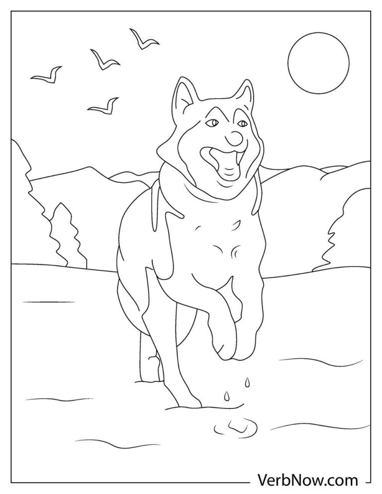 Free HUSKY DOG Coloring Pages for Download (Printable PDF)