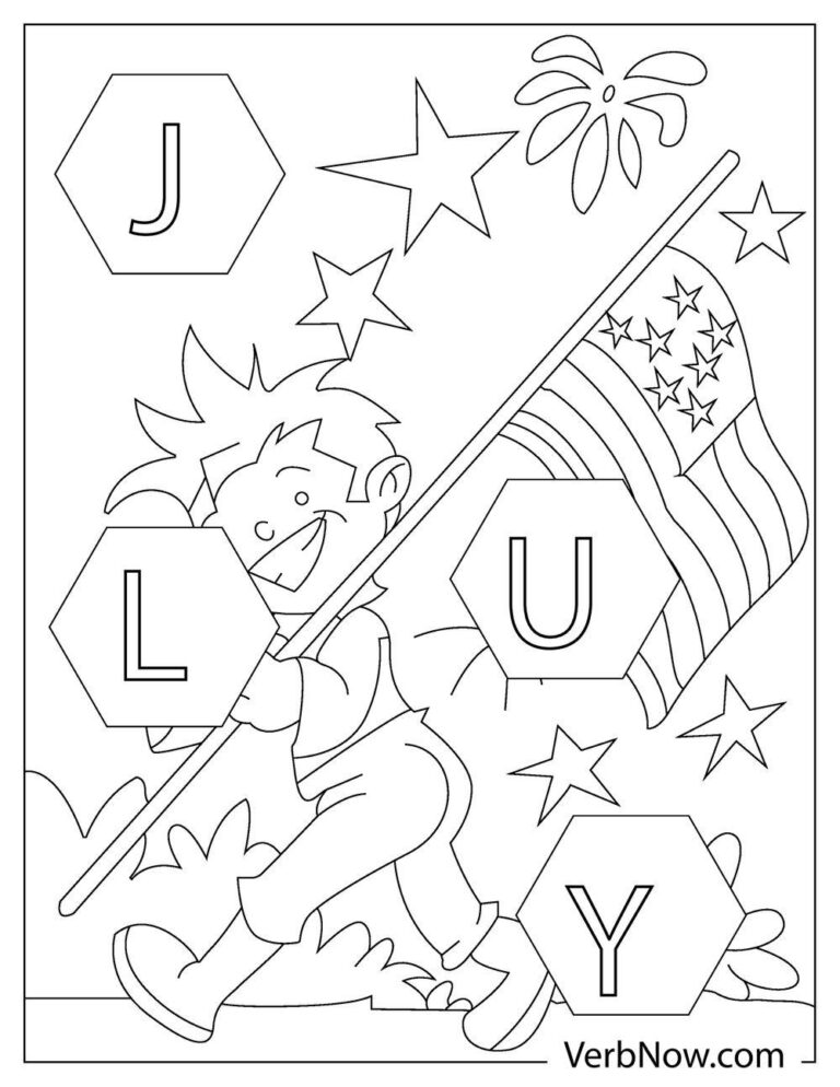 Free JULY Coloring Pages for Download (Printable PDF)