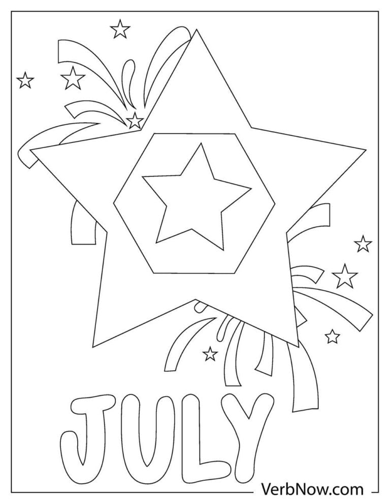 Free JULY Coloring Pages for Download (Printable PDF)