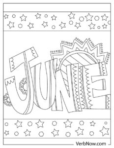 Free JUNE Coloring Pages for Download (Printable PDF)