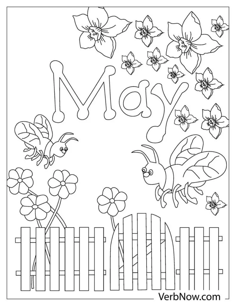 Free MAY Coloring Pages & Book for Download (Printable PDF) - VerbNow