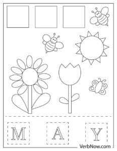 Free MAY Coloring Pages for Download (Printable PDF)