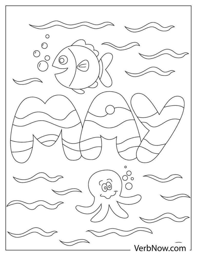 Free MAY Coloring Pages & Book for Download (Printable PDF) - VerbNow