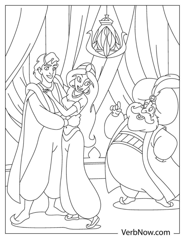 Free PRINCESS JASMIN Coloring Pages for Download (Printable PDF)
