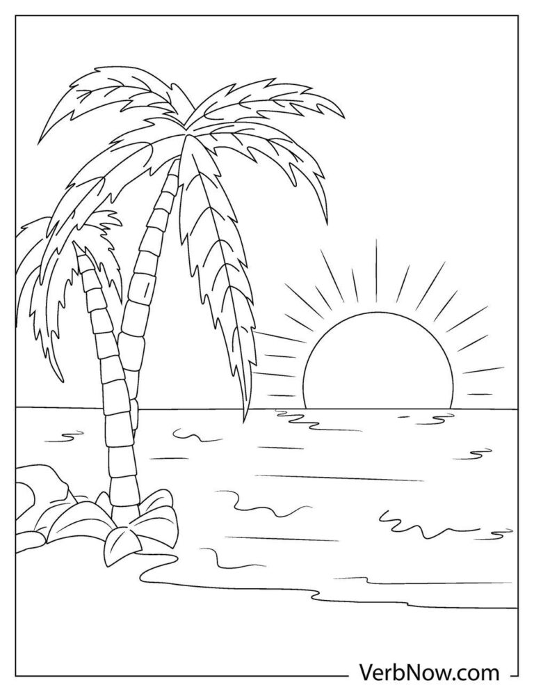 Free SUNSET Coloring Pages for Download (Printable PDF)