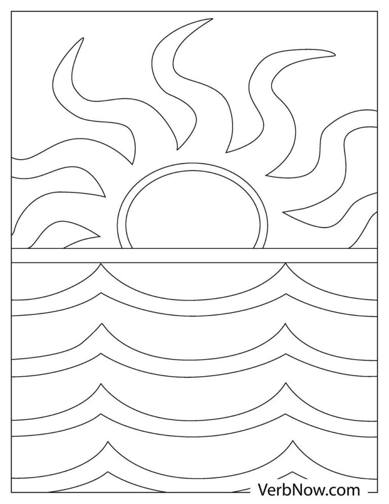 Free SUNSET Coloring Pages for Download (Printable PDF)