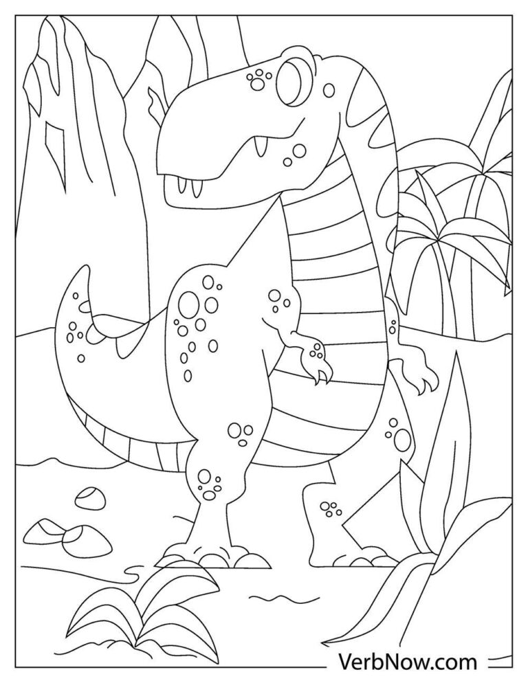 Free T-REX Coloring Pages for Download (Printable PDF)