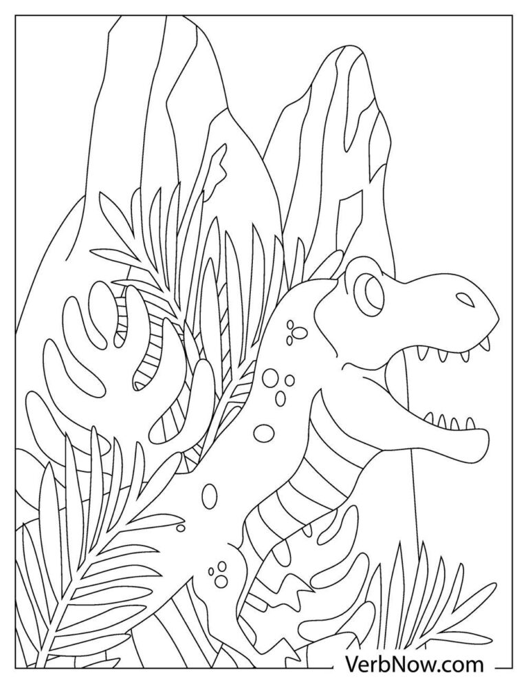 Free T-REX Coloring Pages for Download (Printable PDF)