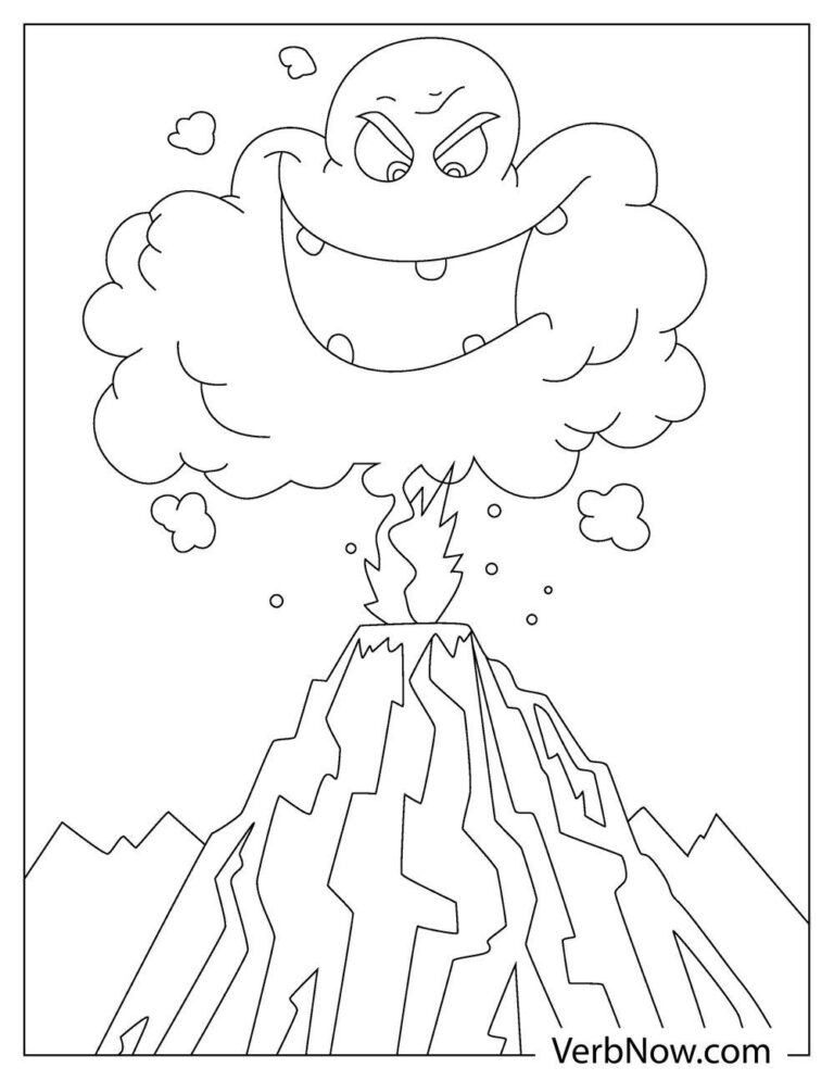 Free VOLCANO Coloring Pages for Download (Printable PDF)