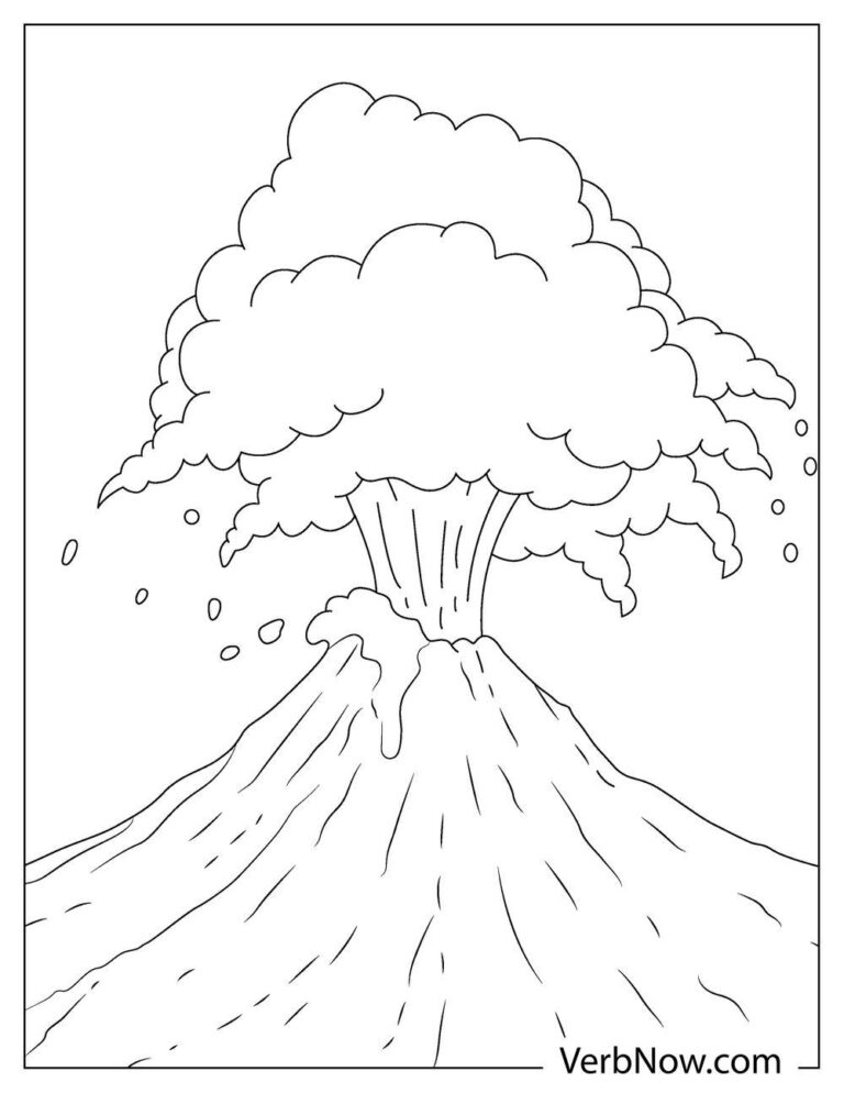 Free VOLCANO Coloring Pages for Download (Printable PDF)