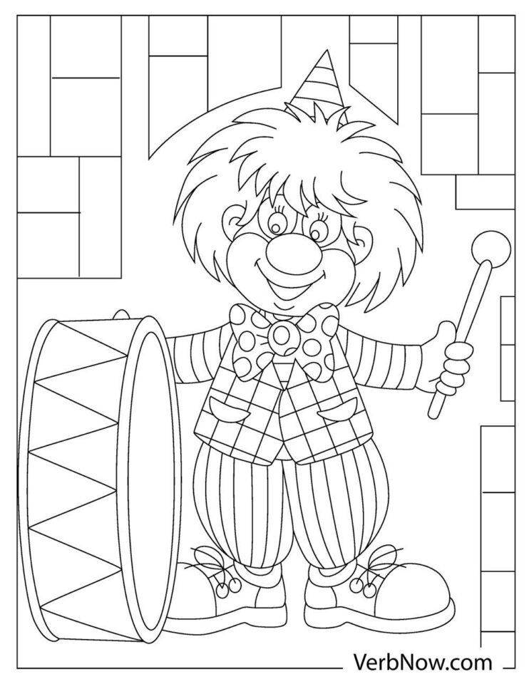 Free CLOWN Coloring Pages for Download (Printable PDF)
