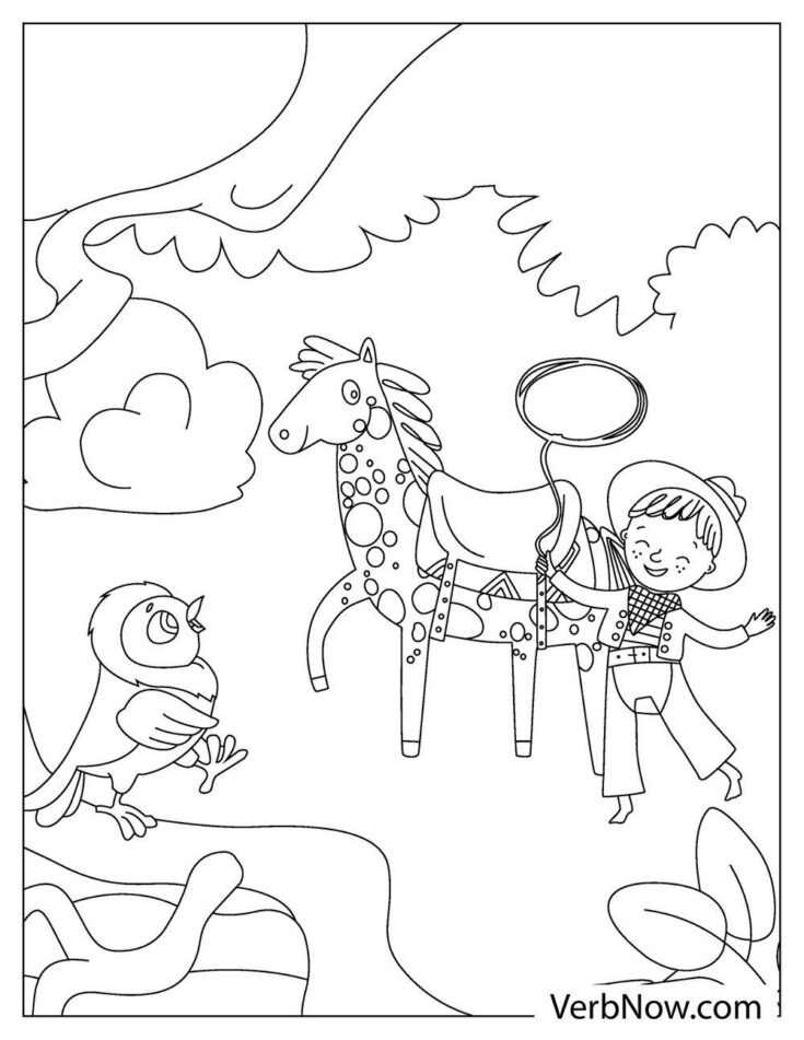 Free COWBOY Coloring Pages for Download (Printable PDF)