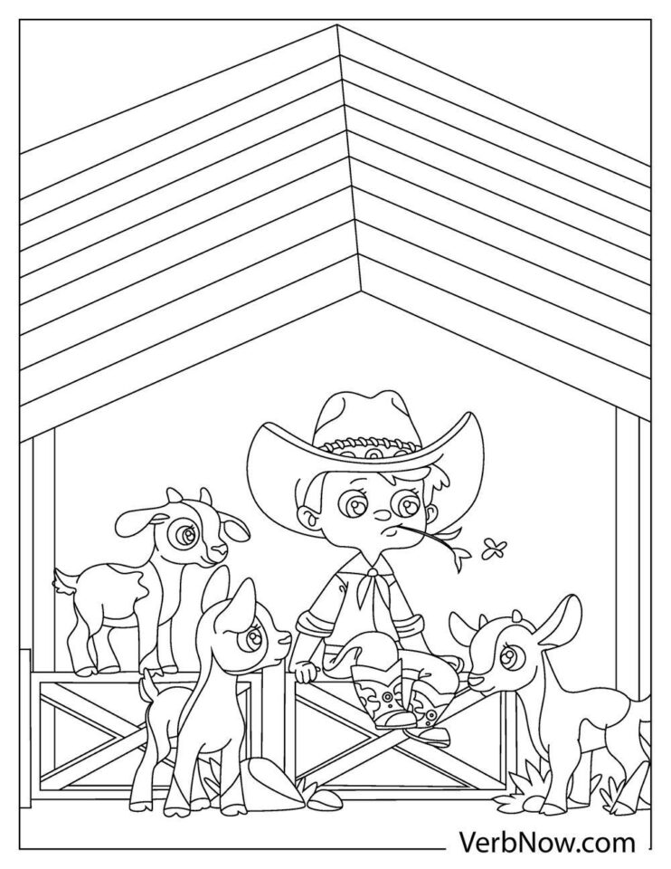 Free COWBOY Coloring Pages for Download (Printable PDF)