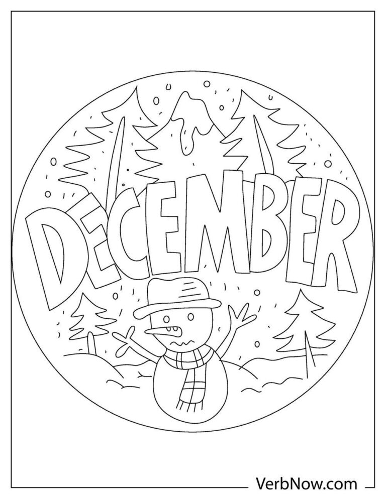 Free DECEMBER Coloring Pages for Download (Printable PDF) - VerbNow