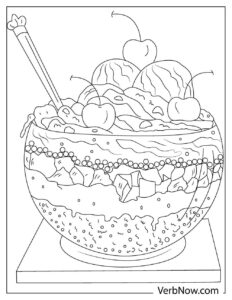 Free DESSERTS Coloring Pages for Download (Printable PDF)