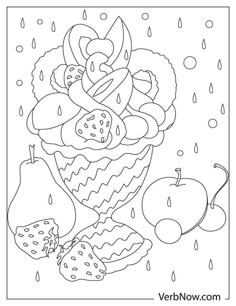 Free DESSERTS Coloring Pages for Download (Printable PDF)