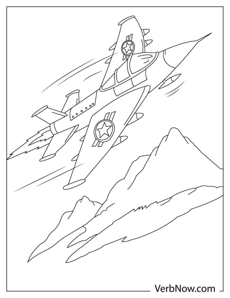 Free JET AIRPLANE Coloring Pages for Download (Printable PDF)