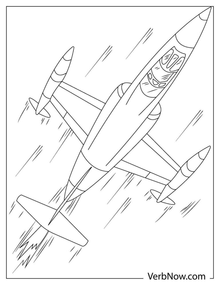 Free JET AIRPLANE Coloring Pages for Download (Printable PDF)
