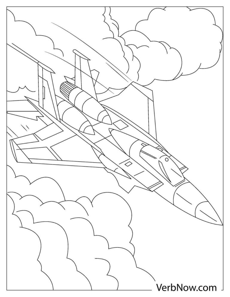 Free JET AIRPLANE Coloring Pages for Download (Printable PDF)