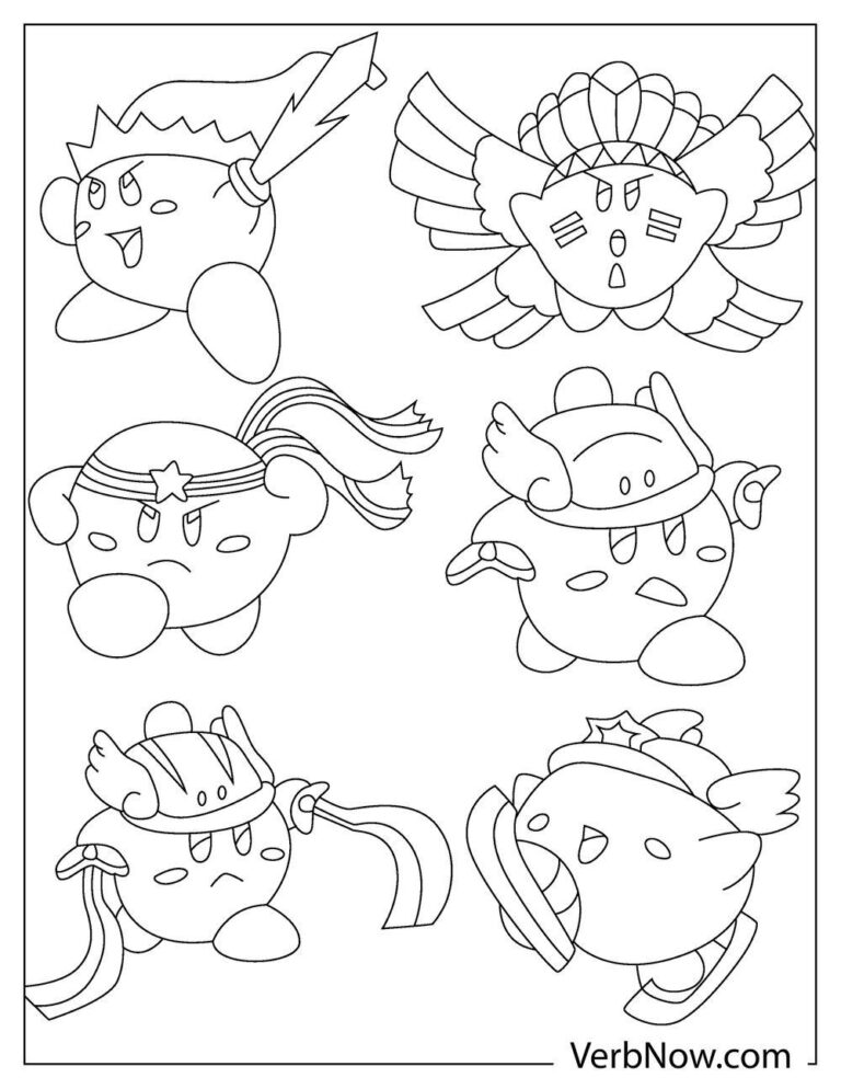 Free KIRBY Coloring Pages for Download (Printable PDF)
