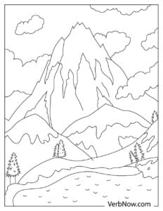 Free MOUNTAIN Coloring Pages for Download (Printable PDF)