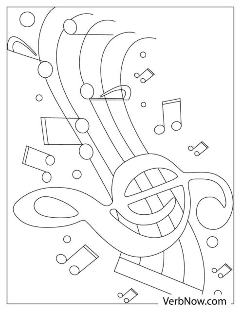Free MUSIC NOTES Coloring Pages for Download (Printable PDF)