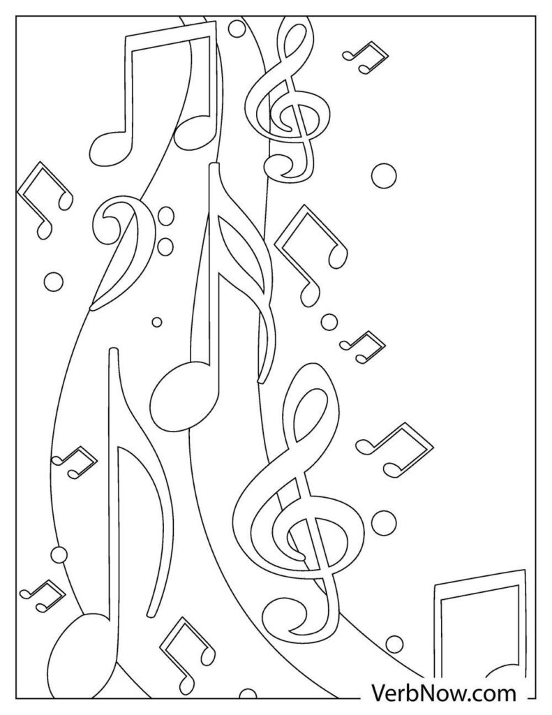 Free Printable Music Notes Coloring Pages Free Printable Music Notes Coloring Pages