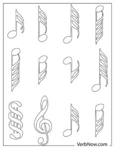 Free MUSIC NOTES Coloring Pages for Download (Printable PDF)