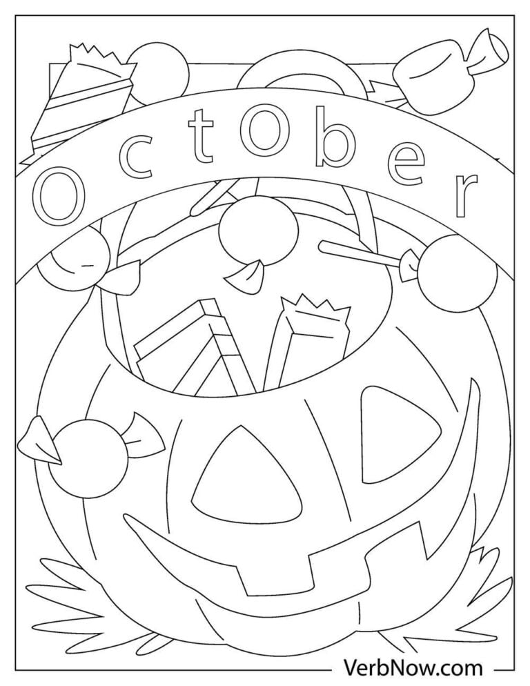 Free OCTOBER Coloring Pages for Download (Printable PDF)