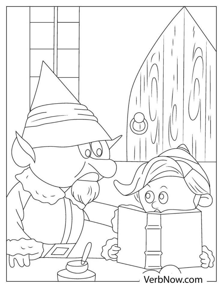 Free RUDOLPH RED NOSED REINDEER Coloring Pages (Printable PDF)