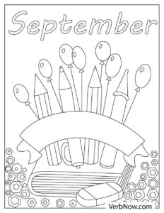 Free SEPTEMBER Coloring Pages for Download (Printable PDF)