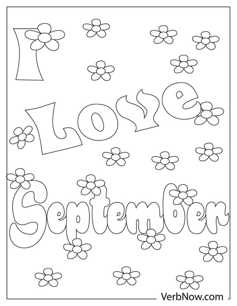 Free SEPTEMBER Coloring Pages for Download (Printable PDF)