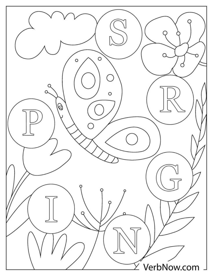 Free SPRING Coloring Pages for Download (Printable PDF)